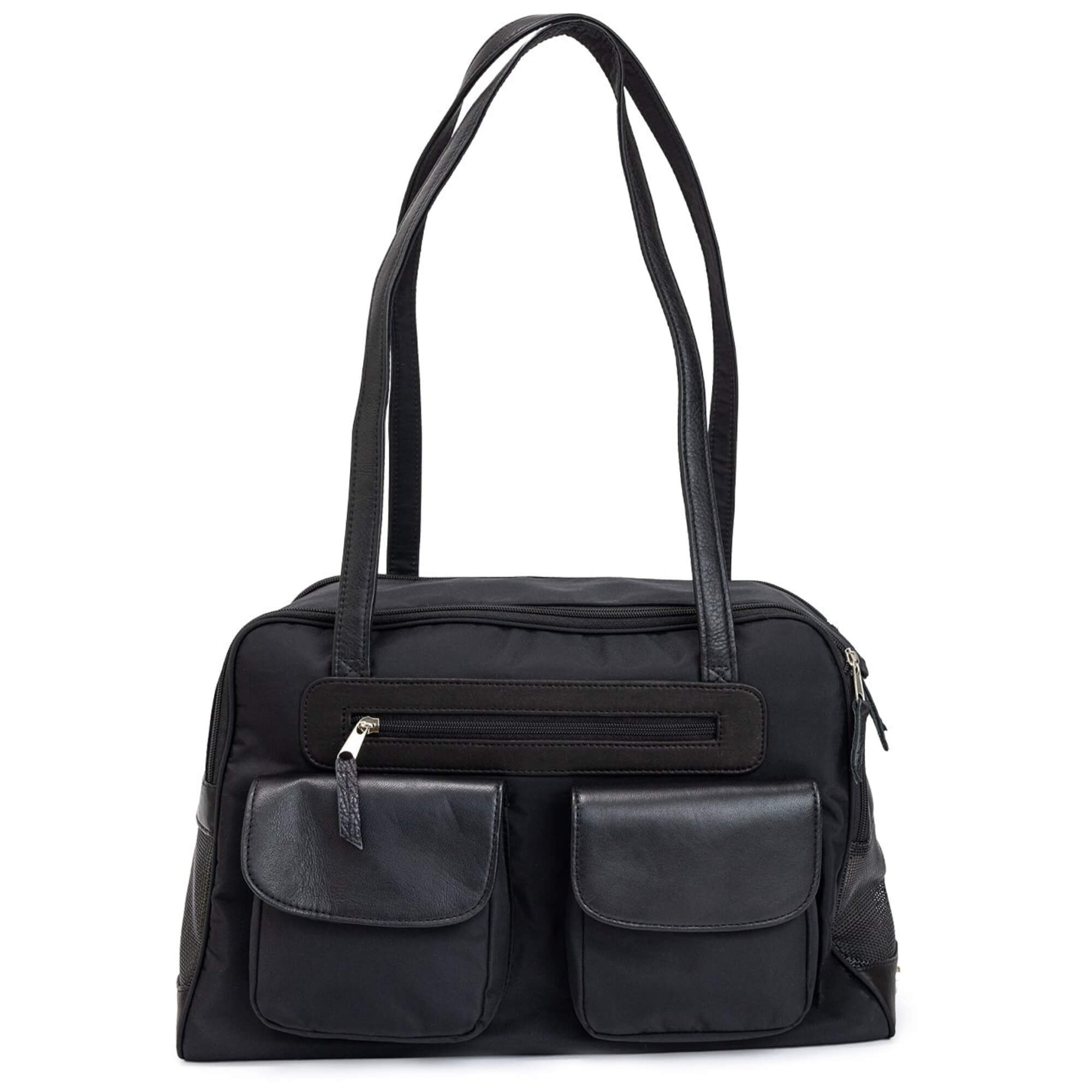 Canine Styles Dog Carrier Airline Approved Nylon Bag Leather Trim ...